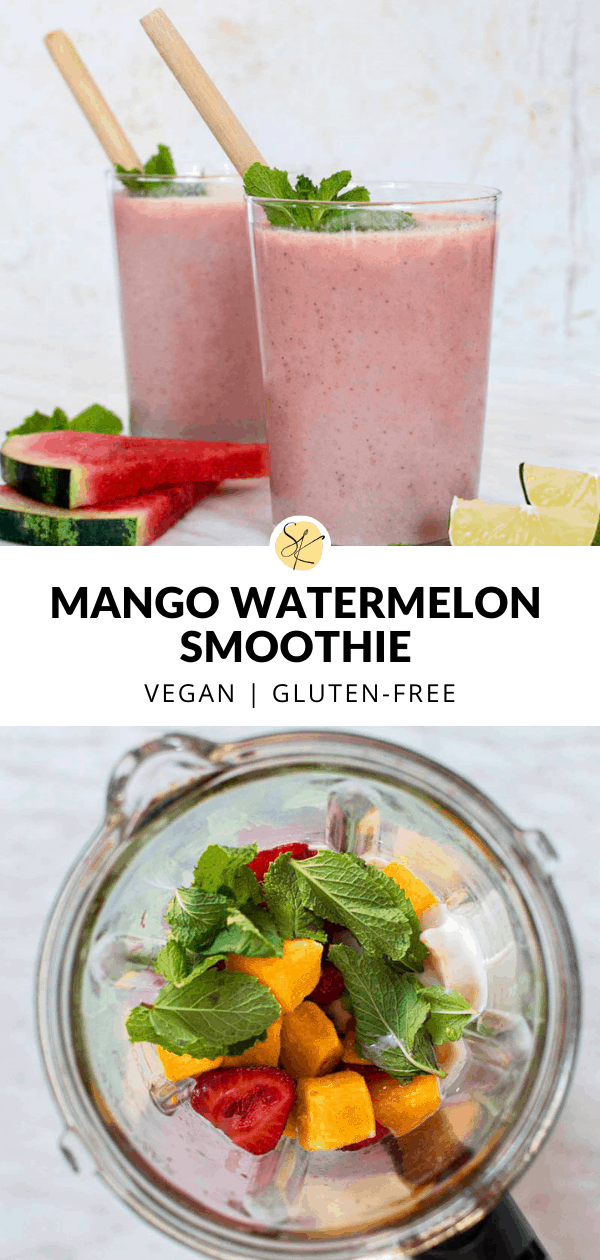 Watermelon Mango Smoothie (with a secret ingredient!)