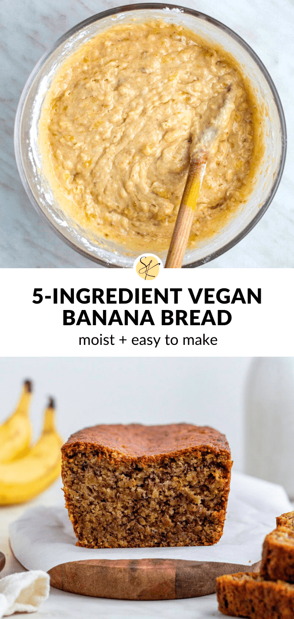 5 Ingredient Vegan Banana Bread Easy Fluffy Simple