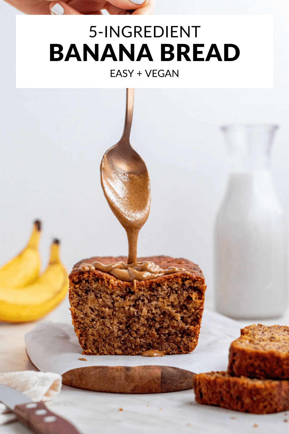 5 Ingredient Vegan Banana Bread Easy Fluffy Simple