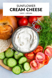 Sunflower Seed Cream Cheese - Easy Vegan Recipe