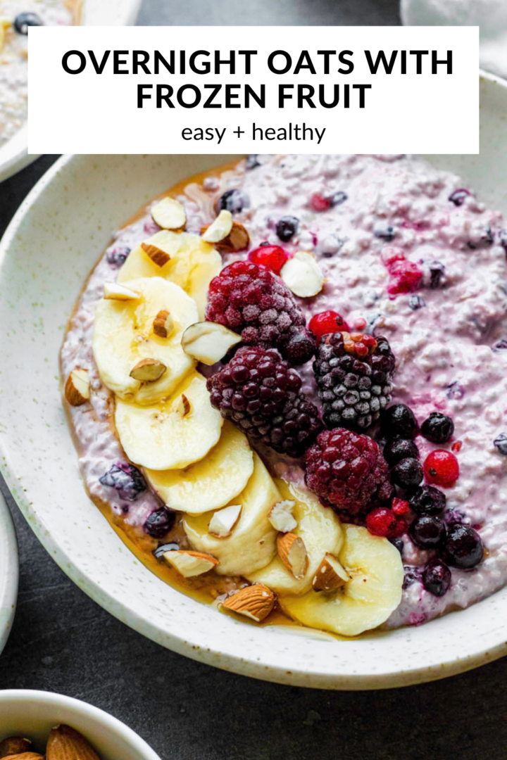 Overnight Oats with Frozen Fruit - Sunglow Kitchen