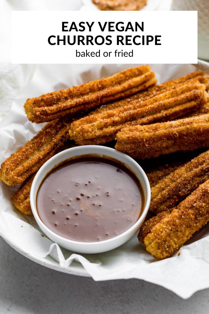Easy Vegan Churros Recipe (Fried or Baked) - Sunglow Kitchen