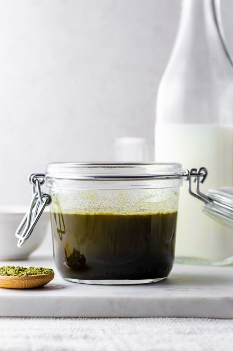 Matcha Syrup (Green Tea Simple Syrup) - Sunglow Kitchen